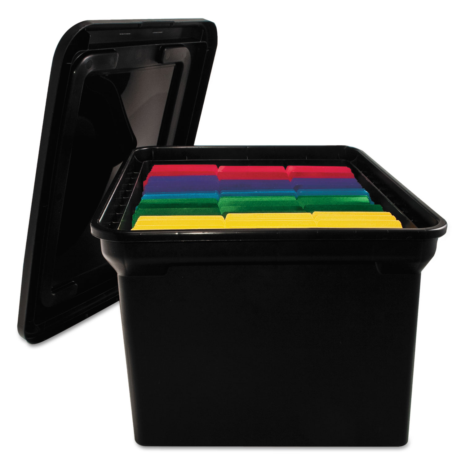 Advantus Companion Letter/Legal Portable File Storage Box - Black at ...